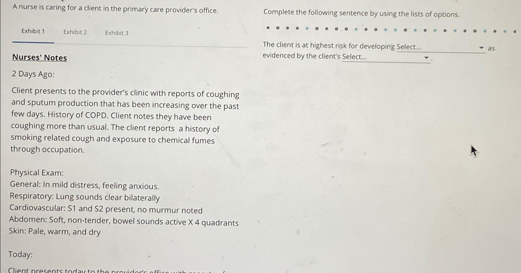 Solved A nurse is caring for a client in the primary care | Chegg.com