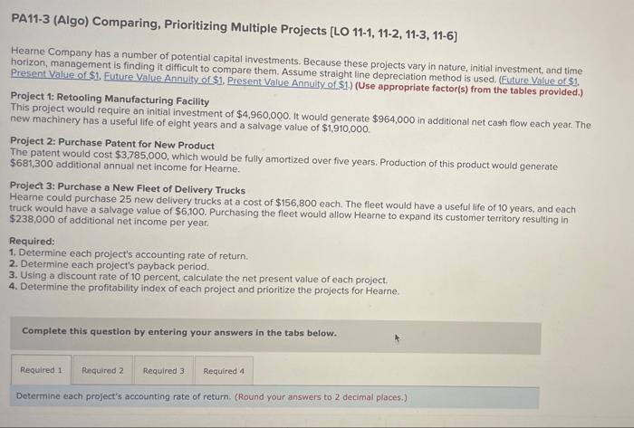 Solved PA11-3 (Algo) Comparing, Prioritizing Multiple | Chegg.com