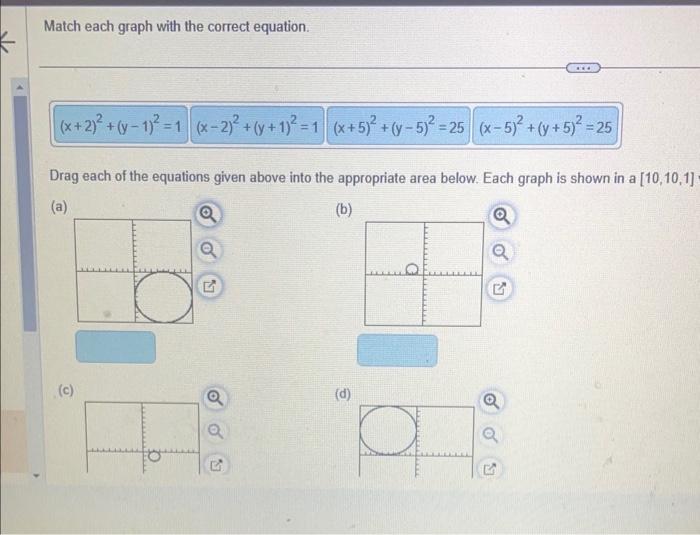 Solved Match each graph with the correct equation. | Chegg.com