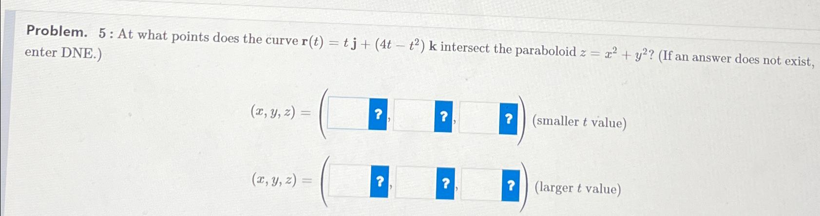 Solved Problem. 5 ﻿: At what points does the curve | Chegg.com