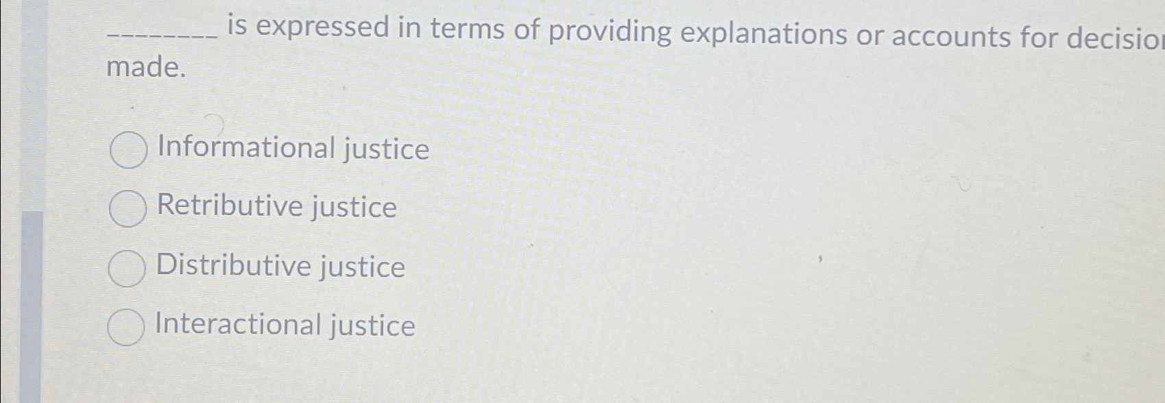 Solved ﻿is expressed in terms of providing explanations or | Chegg.com