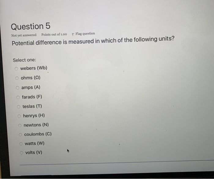Solved Question 5 Not yet answered Points out of 1.00 P Flag | Chegg.com