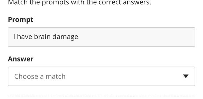 Match the prompts with the correct answers. Prompt | Chegg.com