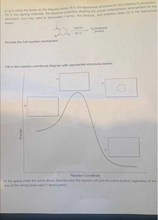 Solved 2) (g-i) Using the boxes on the diagram below, fill | Chegg.com