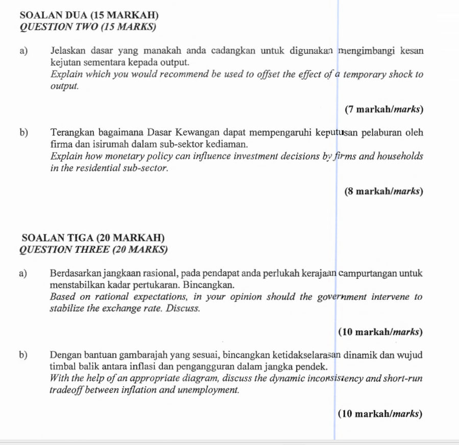 Solved SOALAN DUA (15 MARKAH)QUESTION TWO (15 MARKS)a) | Chegg.com Solved SOALAN DUA (15 MARKAH)QUESTION TWO (15 MARKS)a) | Chegg.com