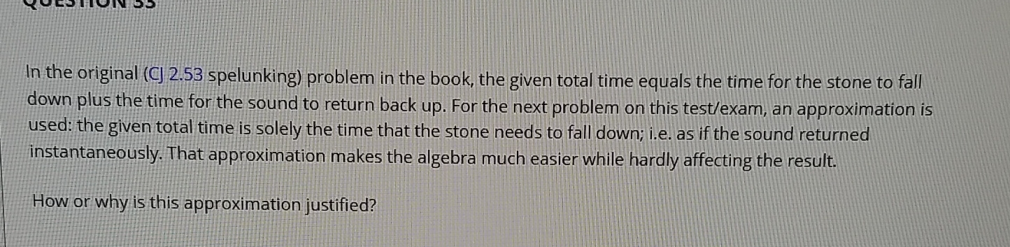 Solved In the original (CJ 2.53 ﻿spelunking) ﻿problem in the | Chegg.com