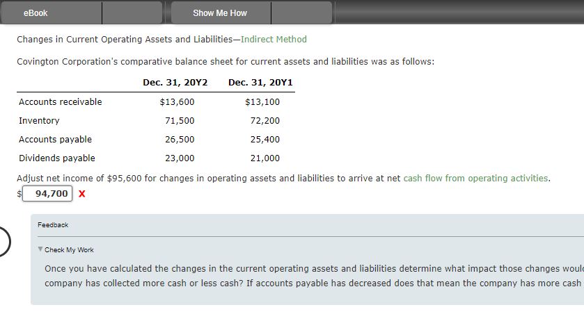 Solved Changes in Current Operating Assets and | Chegg.com