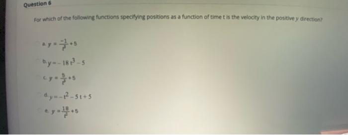 Solved Question 6 For which of the following functions | Chegg.com