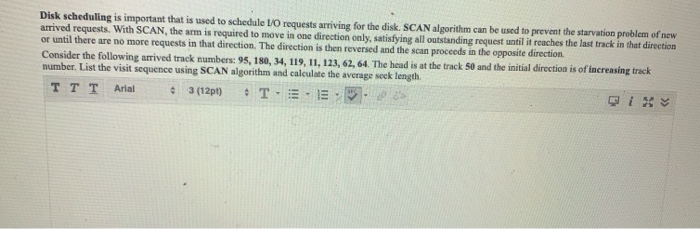 Solved Disk scheduling is important that is used to schedule | Chegg.com