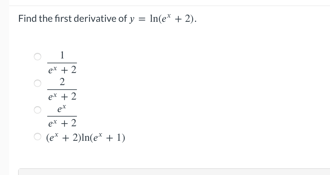Solved Find the first derivative of | Chegg.com