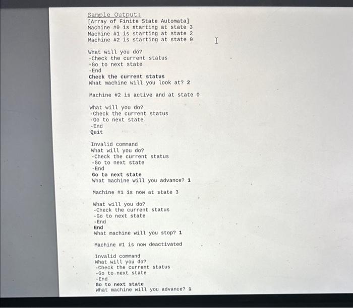 Solved Assignment 7B: Multiple Finite State Automata. Custom | Chegg.com