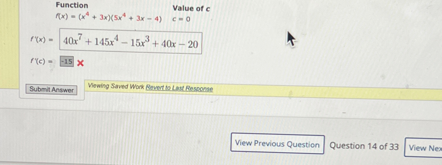 Solved Functionf(x)=(x4+3x)(5x4+3x-4)Value of | Chegg.com Solved Functionf(x)=(x4+3x)(5x4+3x-4)Value of | Chegg.com
