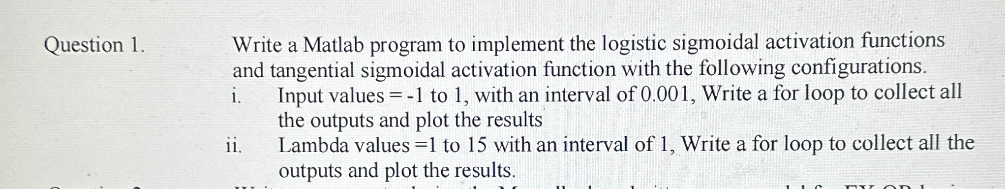 Solved Question 1write A Matlab Program To Implement The