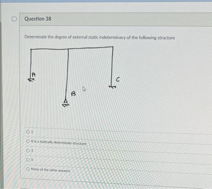 Solved Question 38 Determinate the degree of external static | Chegg.com