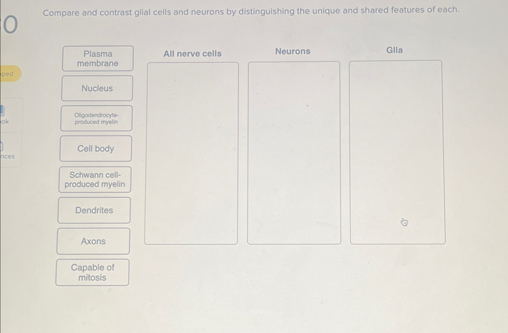 Solved Compare and contrast glial cells and neurons by | Chegg.com