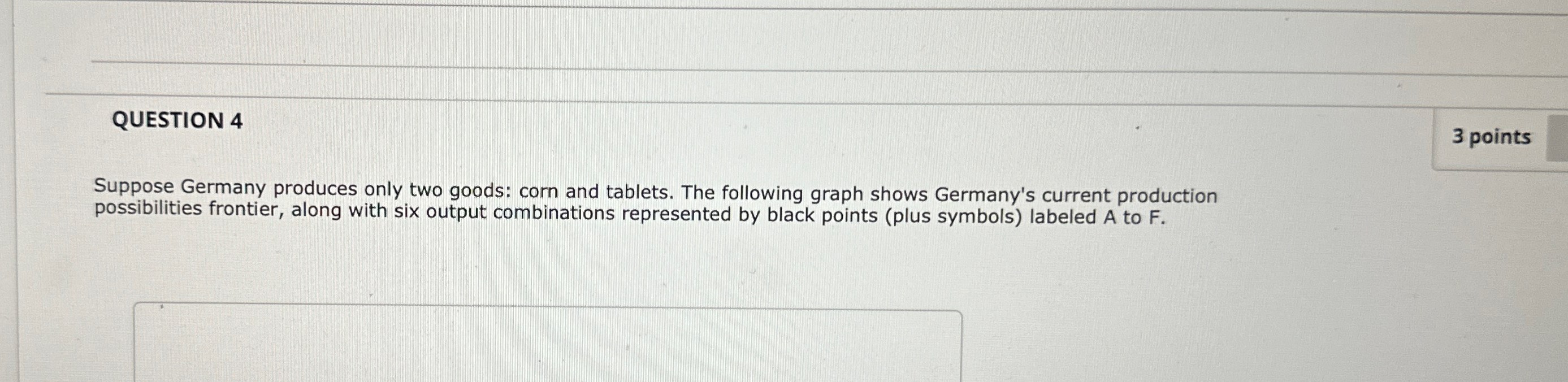 Solved QUESTION 43 ﻿pointsSuppose Germany produces only two | Chegg.com
