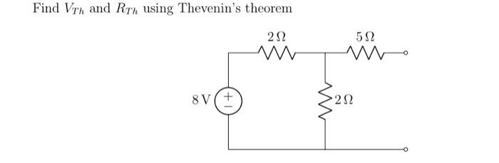 Solved Find VTh and RTh using Thevenin's theorem | Chegg.com