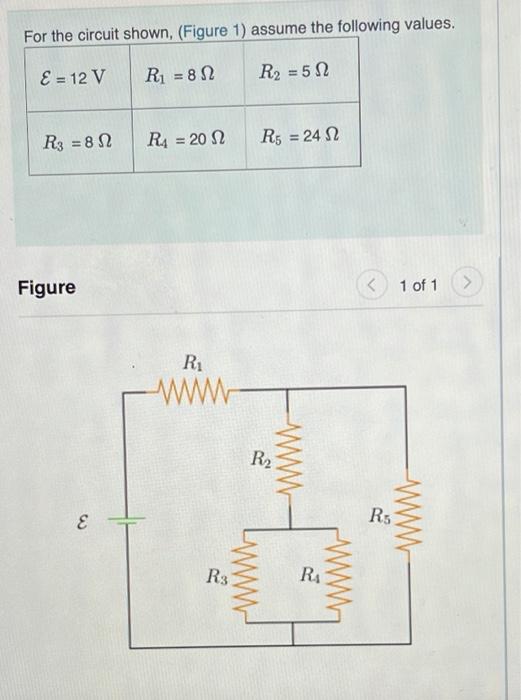 Solved For the circuit shown, (Figure 1) assume the | Chegg.com