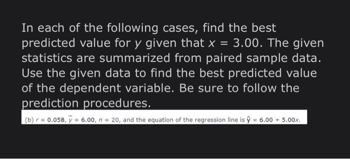 Solved In each of the following cases, find the best | Chegg.com