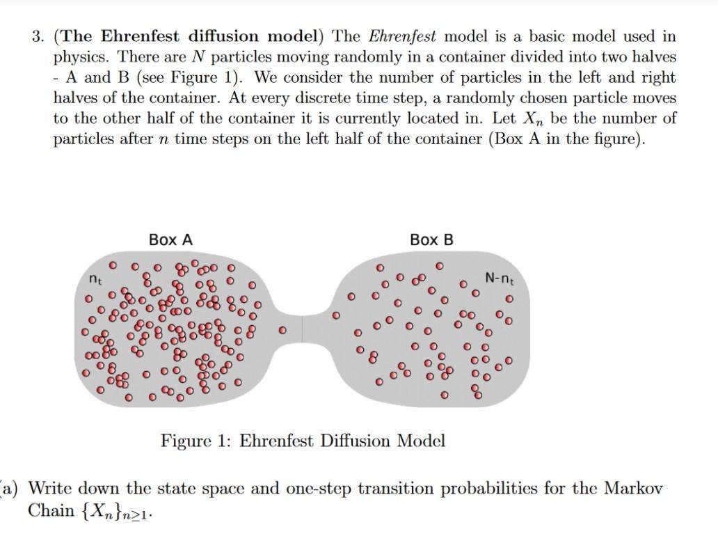 Solved 3. (The Ehrenfest diffusion model) The Ehrenfest | Chegg.com