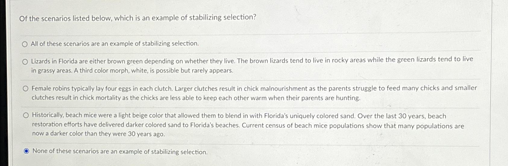 Solved Of the scenarios listed below, which is an example of | Chegg.com