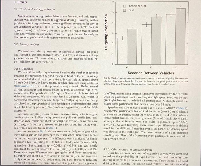 FlashReport The weapons effect on wheels: Motorists | Chegg.com