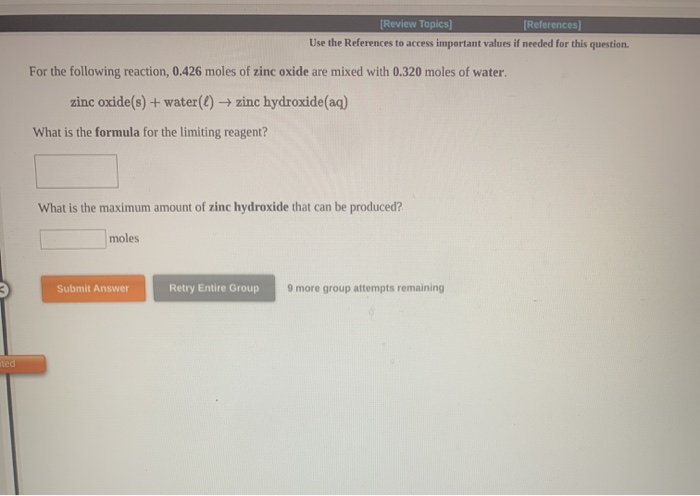 Solved [Review Topics (References) Use the References to | Chegg.com