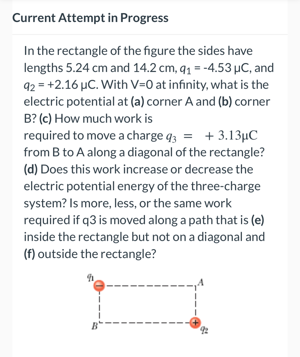 Solved Current Attempt in ProgressIn the rectangle of the | Chegg.com