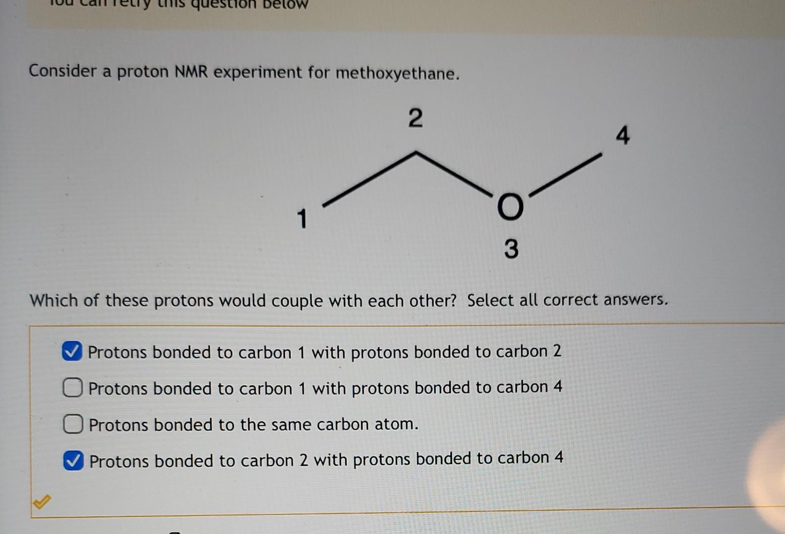 Solved Consider a proton NMR experiment for methoxyethane. | Chegg.com
