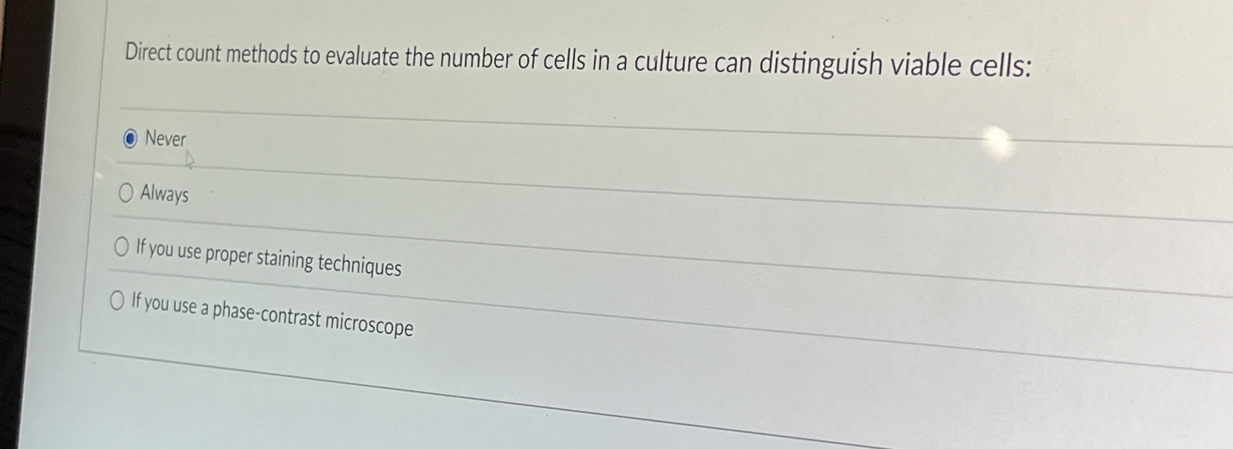 Solved Direct count methods to evaluate the number of cells | Chegg.com