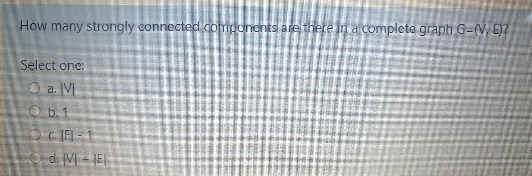 Solved How many strongly connected components are there in a | Chegg.com