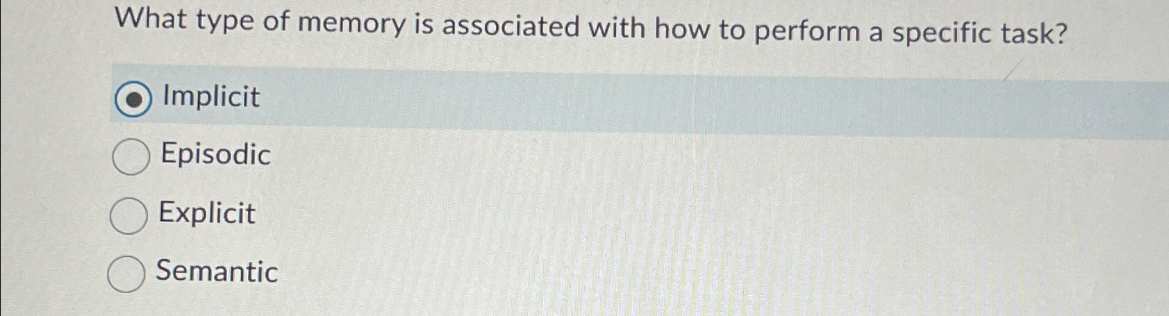 Solved What type of memory is associated with how to perform | Chegg.com