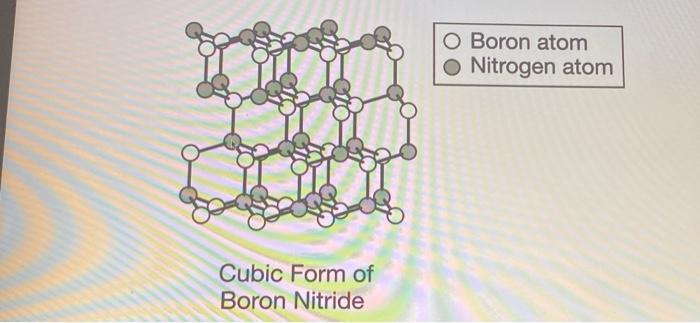 Solved O Boron atom Nitrogen atom Cubic Form of Boron | Chegg.com Solved O Boron atom Nitrogen atom Cubic Form of Boron | Chegg.com