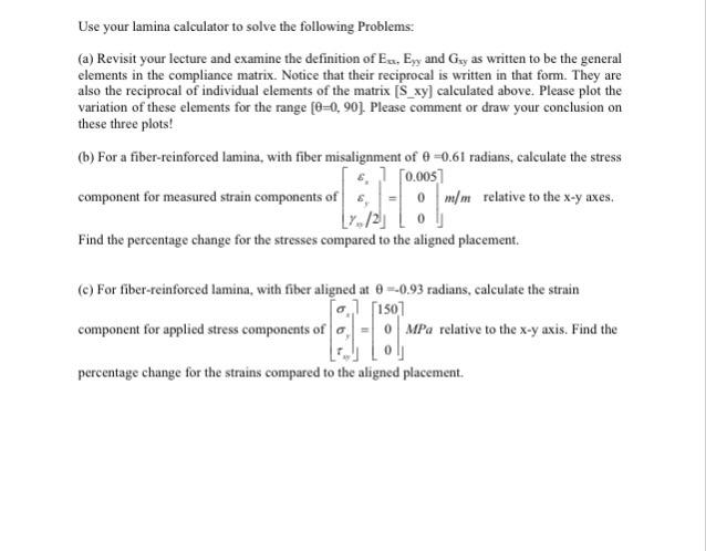 Lamina Programing and Computation: Use the following | Chegg.com
