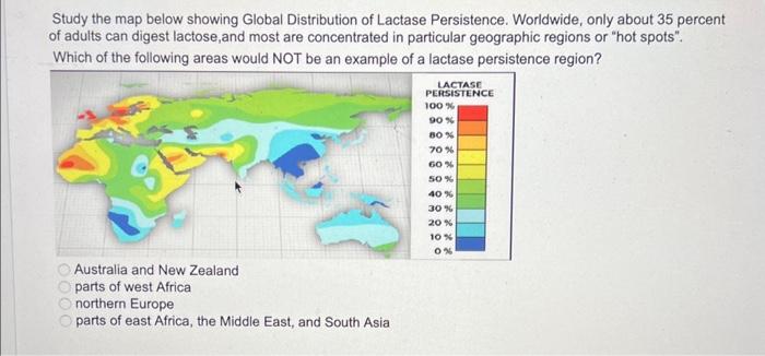 Lactase Persistence Map