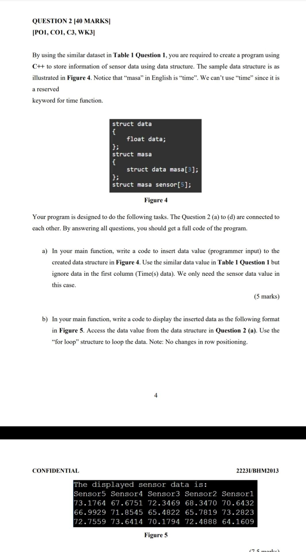 Solved CONFIDENTIAL 2223I/BHM2013 QUESTION 1 [40 MARKS] | Chegg.com