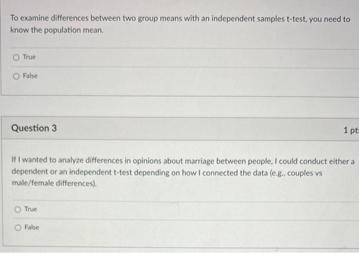 Solved To examine differences between two group means with | Chegg.com