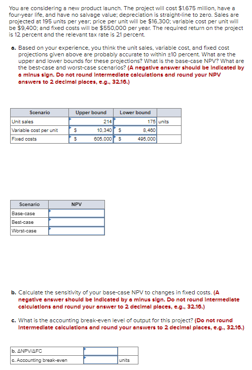 Solved You are considering a new product launch. The project | Chegg.com