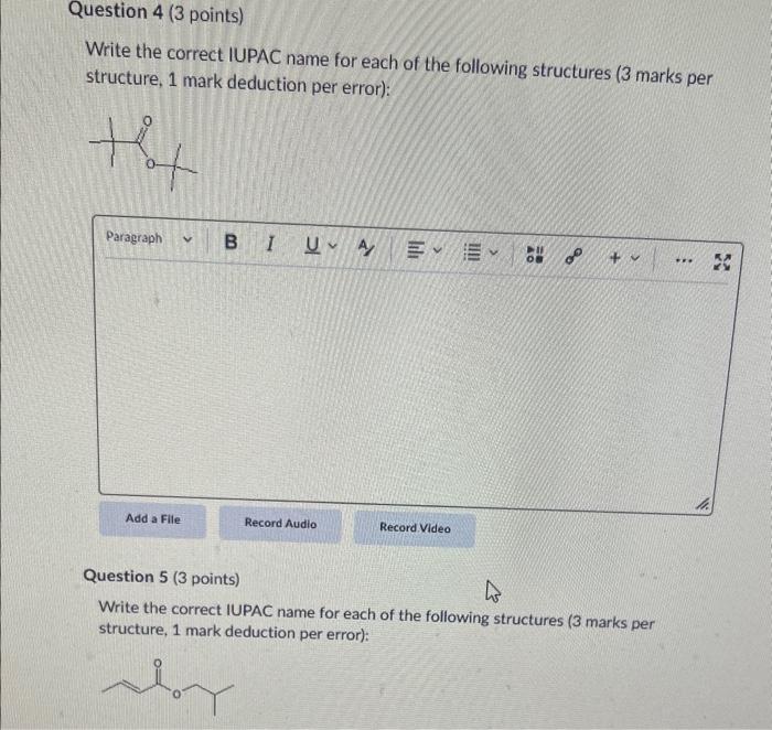 [Solved]: Quickly Please Write the correct name for given st
