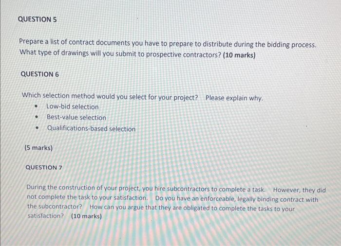 Solved Select a small- or medium-scale construction project | Chegg.com