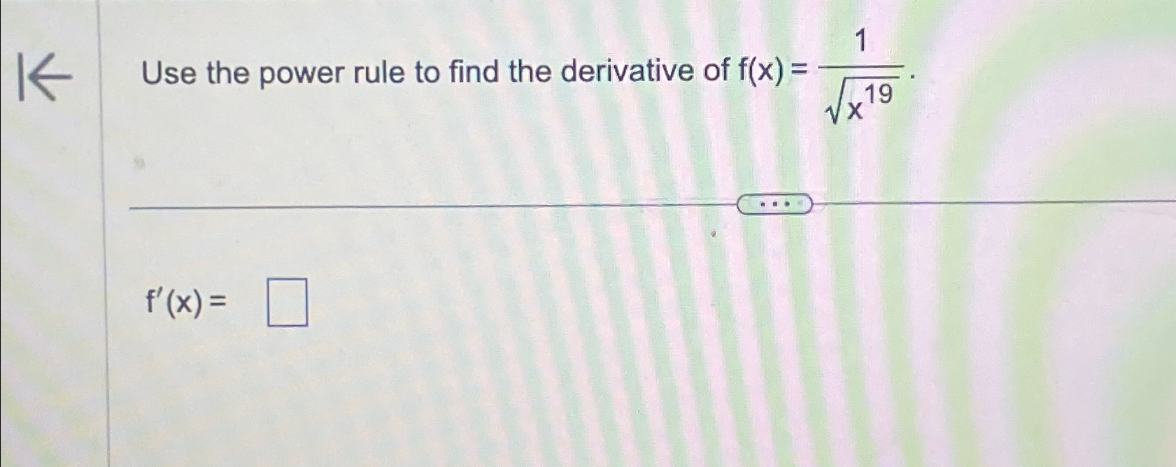 Solved Use the power rule to find the derivative of | Chegg.com