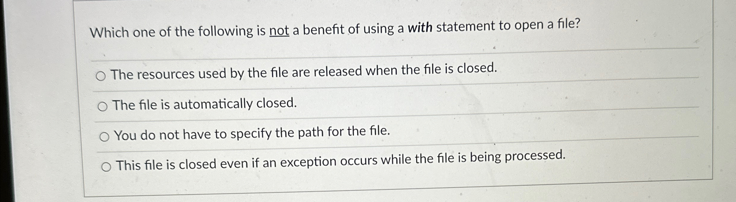 Solved Which one of the following is not a benefit of using | Chegg.com