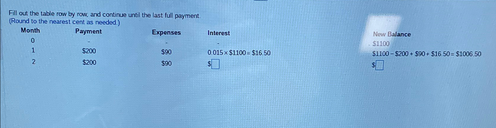 Solved Fill out the table row by row, and continue until the | Chegg.com