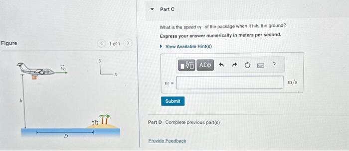 Solved After a package is dropped from the plane, how long | Chegg.com
