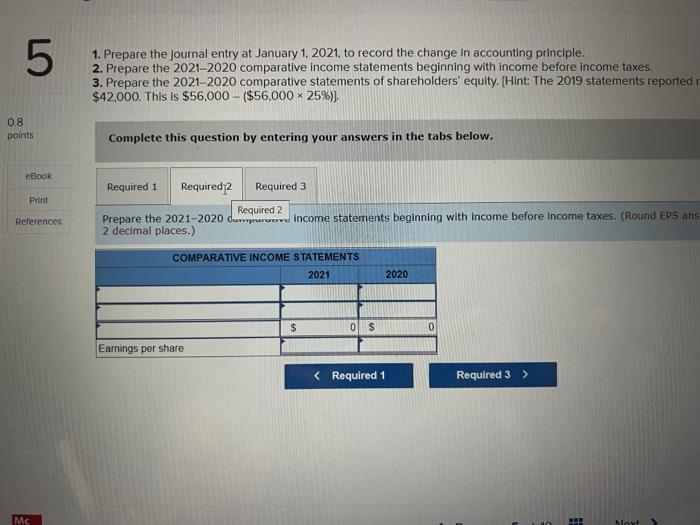 Solved Problem 20-2 (Algo) Change in principle; change in | Chegg.com