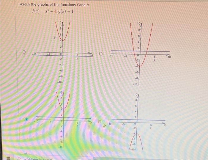 Solved Sketch the graphs of the functions fand g. f(x) = x2 | Chegg.com