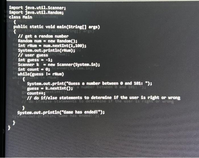 Solved Attached Files: M7A1 Guess the Numberidocx At | Chegg.com