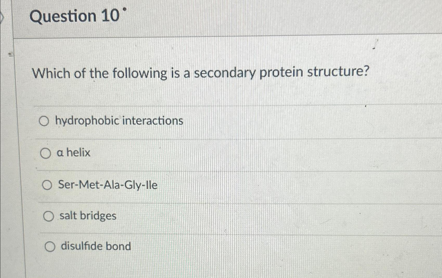 Solved Question 10°Which of the following is a secondary | Chegg.com