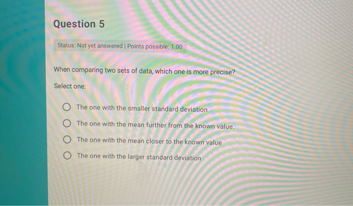 Solved Question 5 Status: Not yet answered Points possible: | Chegg.com Solved Question 5 Status: Not yet answered Points possible: | Chegg.com