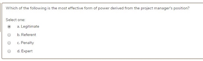 Solved Which of the following is the most effective form of | Chegg.com